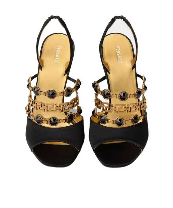 Versace Gemma 90mm Satin Sandals