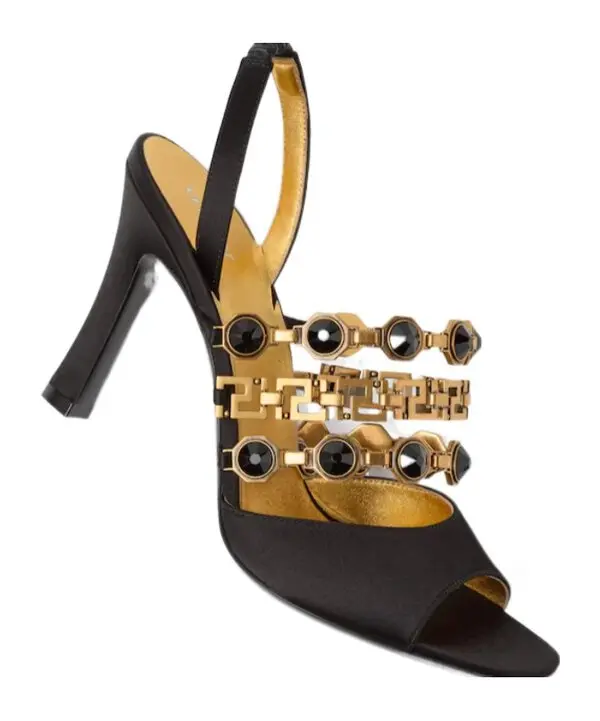 Versace Gemma 90mm Satin Sandals