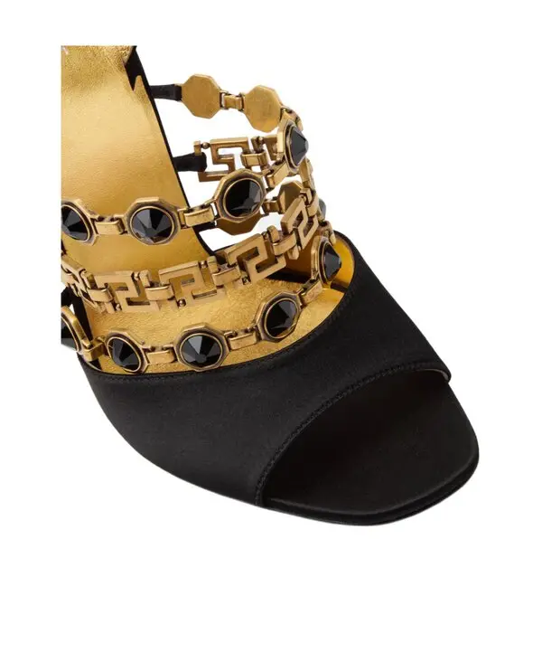 Versace Gemma 90mm Satin Sandals