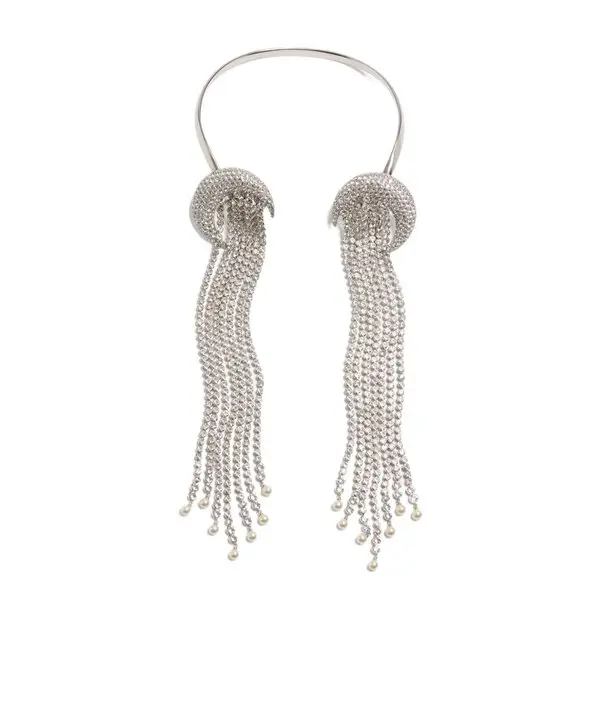 Valentino Garavani Beaded Crystal Waterfall Necklace