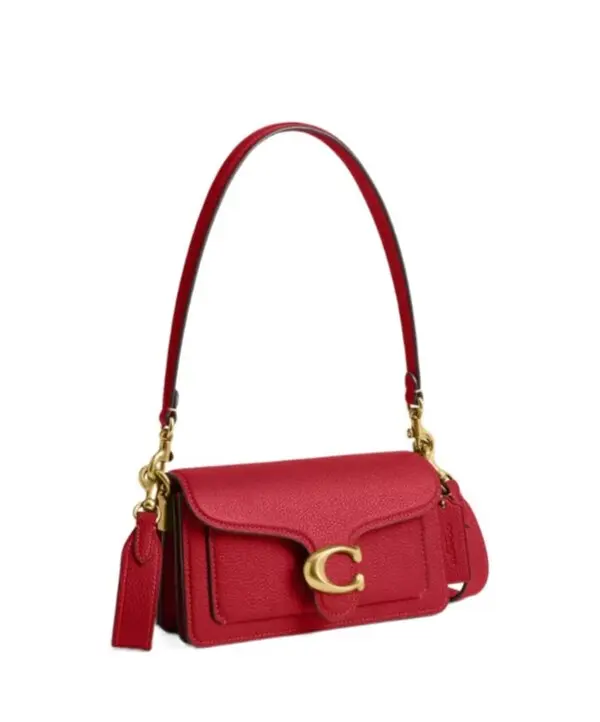 COACH Logo-plaque Pebbled-leather Shoulder Bag