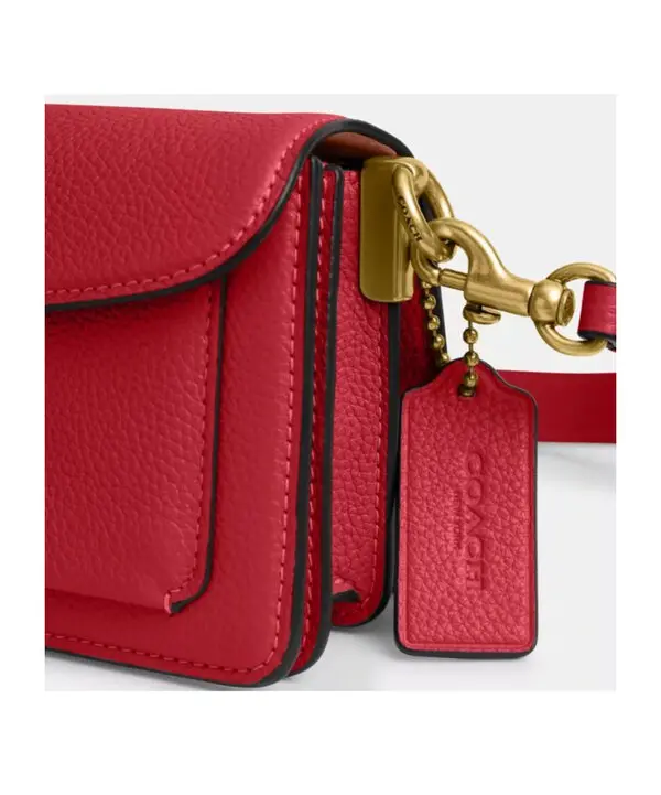 COACH Logo-plaque Pebbled-leather Shoulder Bag