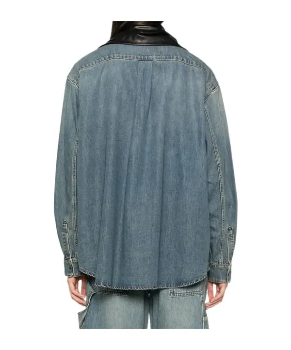 DARKPARK Color-block Collar Denim Shirt