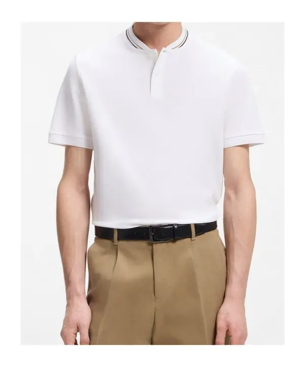 Hugo Boss Tipped Collar Buttoned Polo Shirt