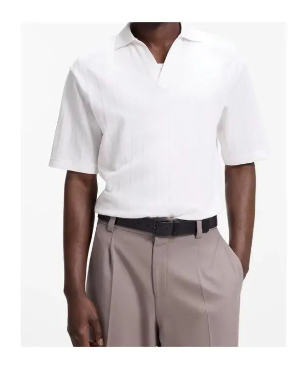 Hugo Boss Jacquard V-neck Polo Shirt