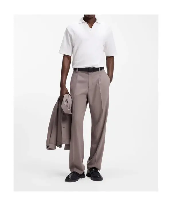 Hugo Boss Jacquard V-neck Polo Shirt