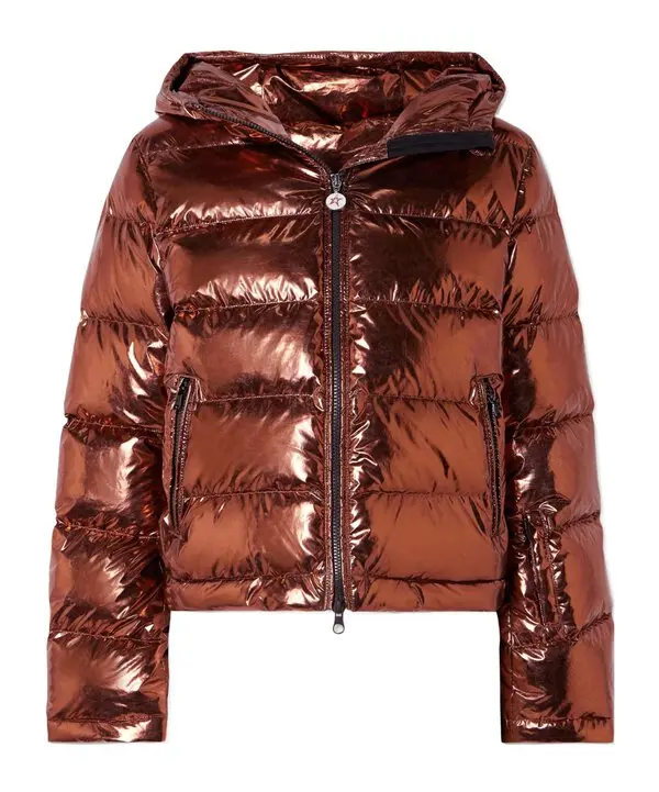 Perfect Moment Polar Flare Metallic Quilted Down Ski Jacket