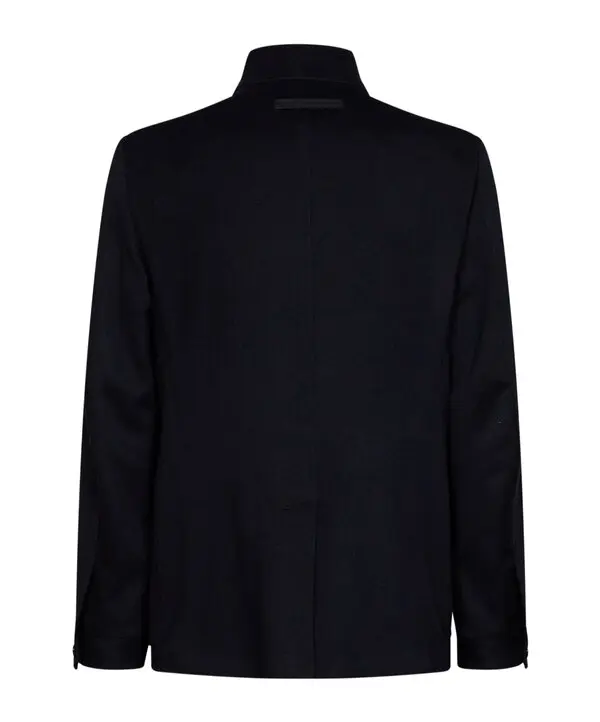 Zegna Stand Collar Patch Pocket Jacket