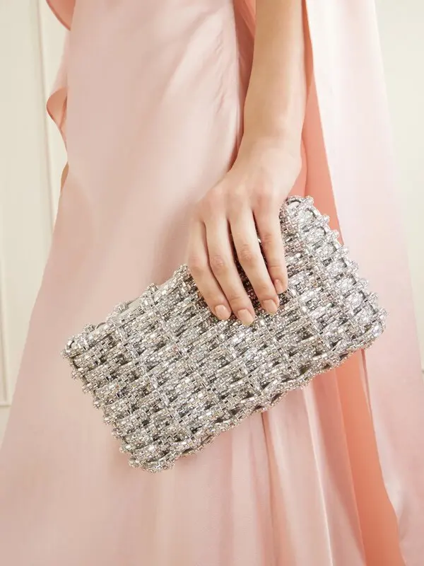 Simkhai Morgan Woven Clutch Bag