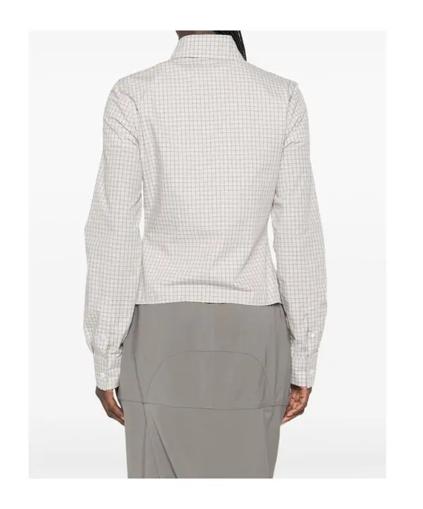 MAISON MARGIELA Checked Long Sleeve Shirt - Beige