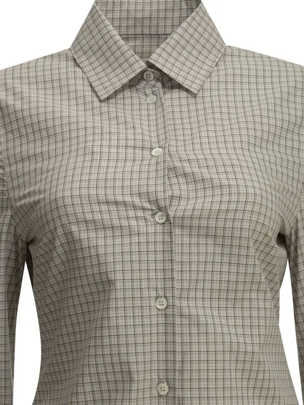 MAISON MARGIELA Checked Long Sleeve Shirt - Beige
