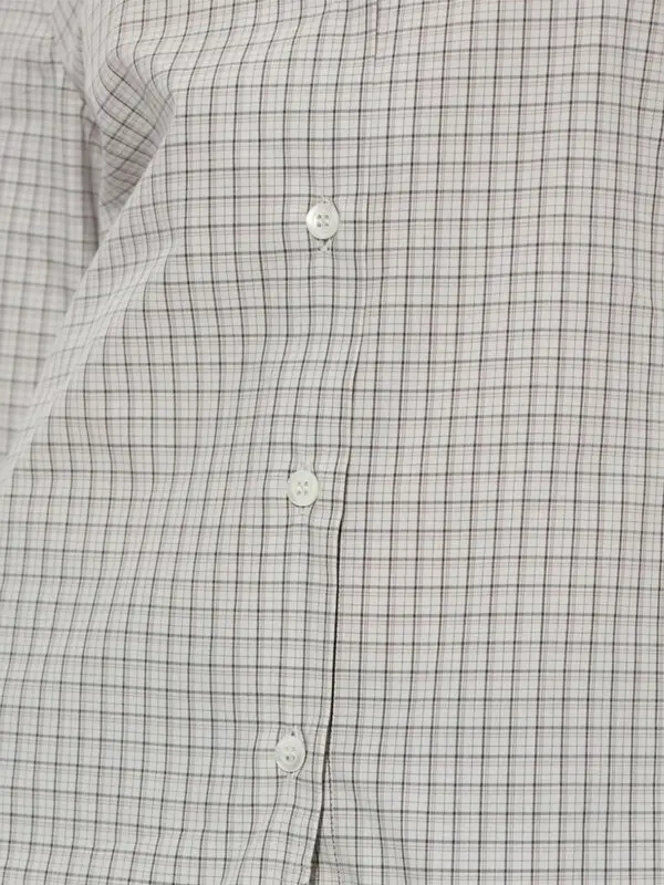 MAISON MARGIELA Checked Long Sleeve Shirt - Beige
