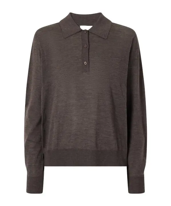 Loulou De Saison Relaxed Fit Collared Knit Sweater - No