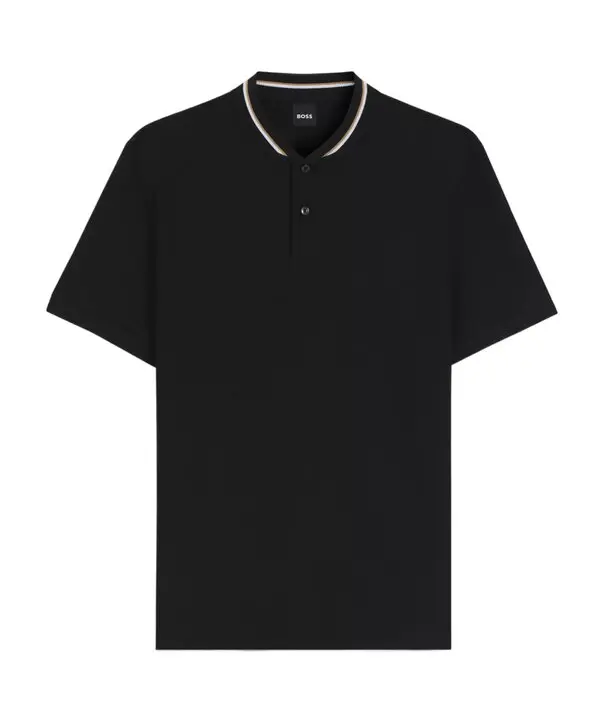 Hugo Boss Tipped Collar Polo Shirt - Black