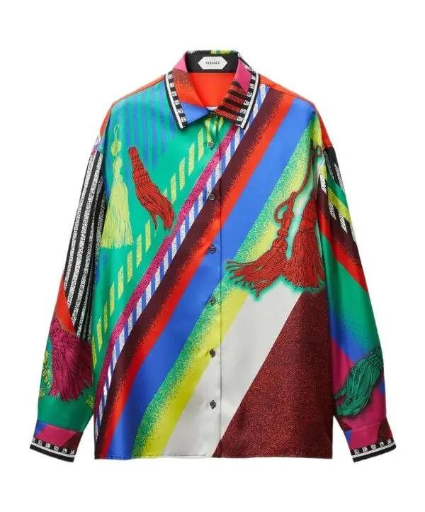 Versace Printed Silk Twill Shirt - Multicolor