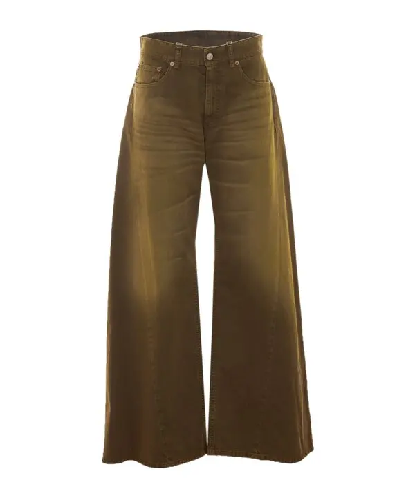 MAISON MARGIELA Faded Panelled Wide-leg Jeans