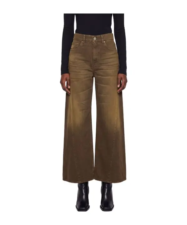 MAISON MARGIELA Wide-leg Faded Panelled Jeans