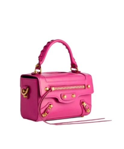 Balenciaga Box Le City Mini Shoulder Bag - Rose Red