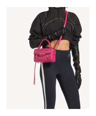 Balenciaga Box Le City Mini Shoulder Bag - Rose Red