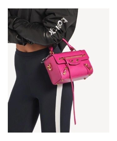 Balenciaga Box Le City Mini Shoulder Bag - Rose Red