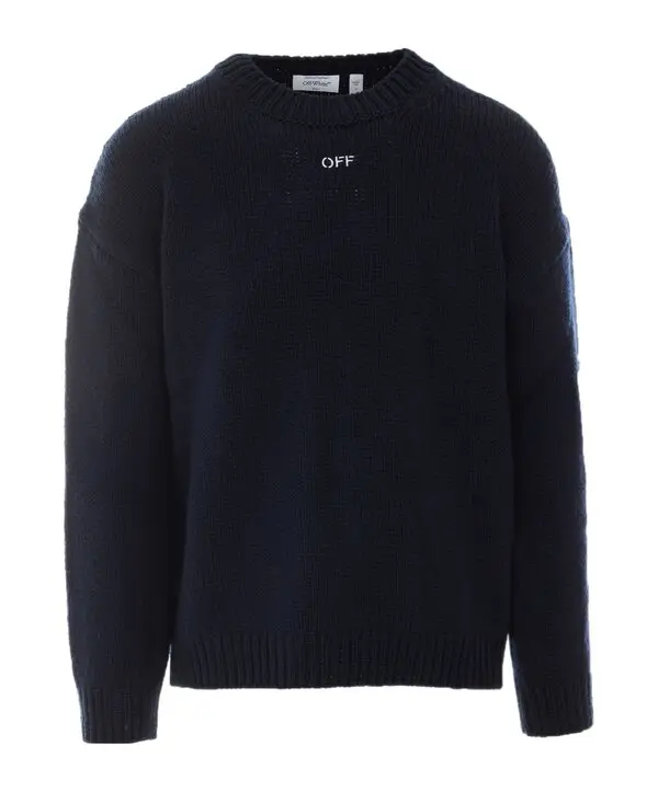 Off-White Long-sleeve Crew-neck Sweater