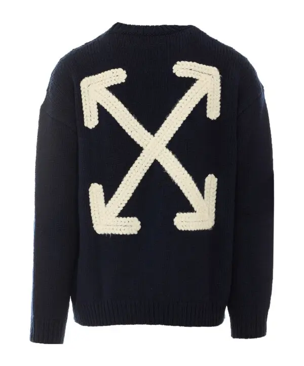 Off-White Long-sleeve Crew-neck Sweater