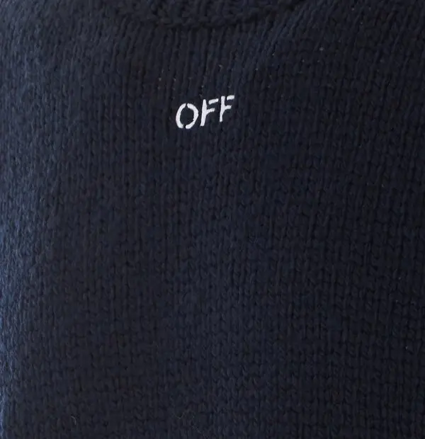 Off-White Long-sleeve Crew-neck Sweater