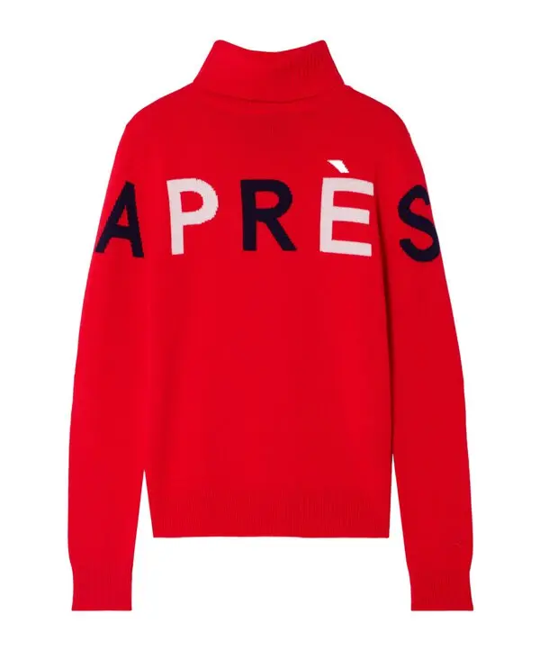Perfect Moment Intarsia Merino Wool Turtleneck Sweater
