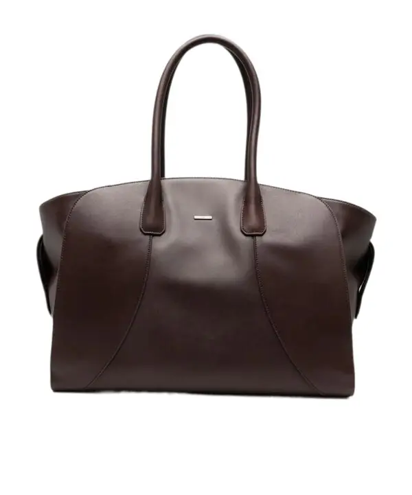 Emporio Armani Logo-plaque Leather Tote Bag