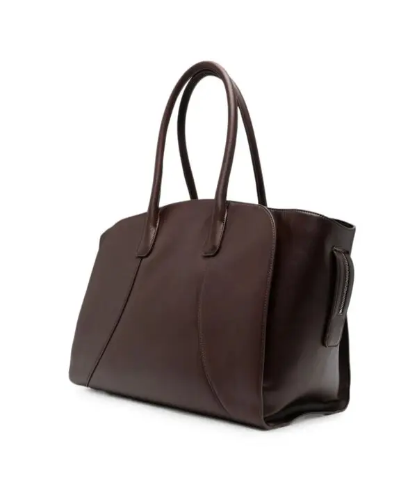 Emporio Armani Logo-plaque Leather Tote Bag
