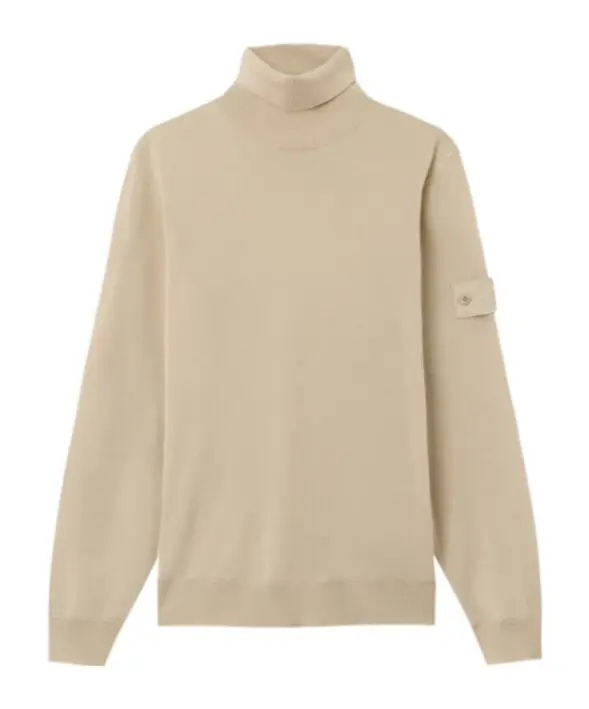 Stone Island Regular-fit Turtleneck Jumper With Ribbed Trims