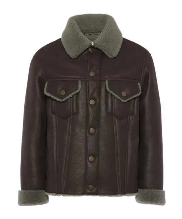 MAISON MARGIELA Waxed Shearling Jacket