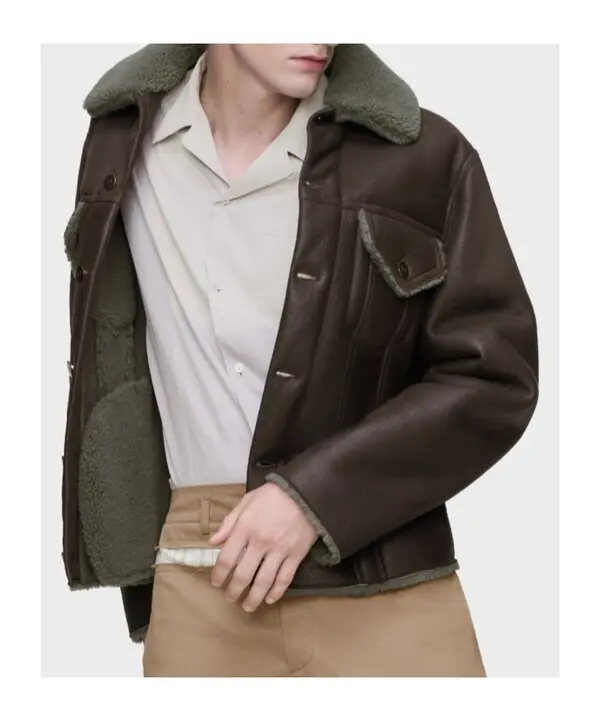 MAISON MARGIELA Waxed Shearling Jacket