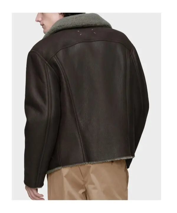 MAISON MARGIELA Waxed Shearling Jacket