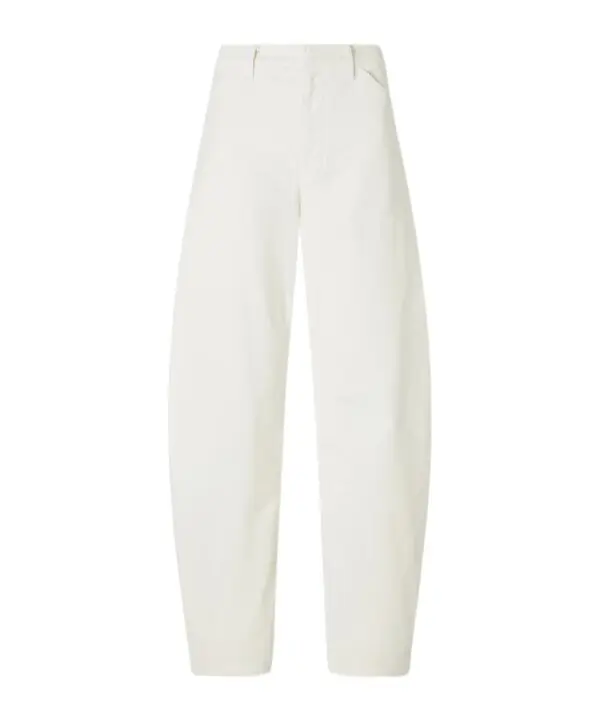 NILI LOTAN High-waisted Barrel Leg Cropped Pants