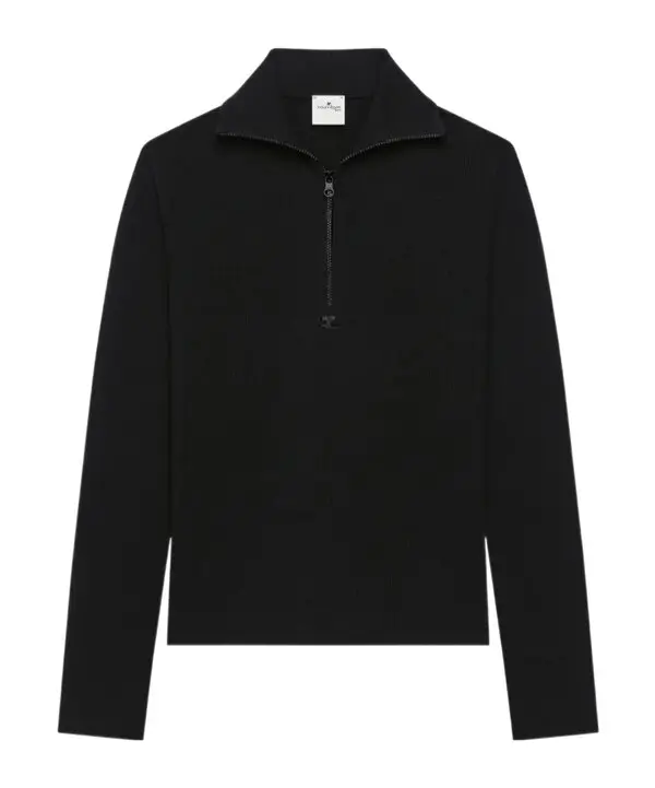 COURREGES Half-zip Logo-detail Sweater