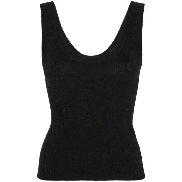 Brunello Cucinelli Monili-chain Ribbed-knit Top
