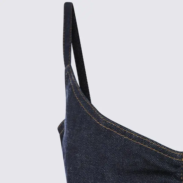 Jacquemus The De-nîmes Pina Denim Top - Deep Navy Blue
