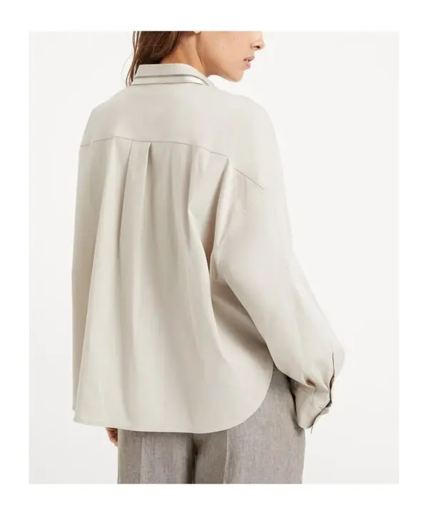Brunello Cucinelli Monili Chain Button-up Shirt
