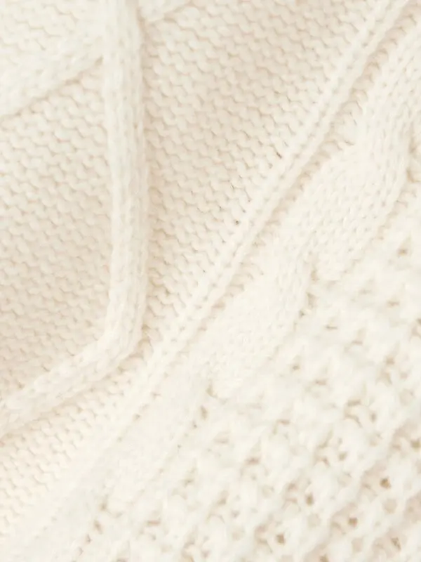 Perfect Moment Cable-knit Roll-neck Top