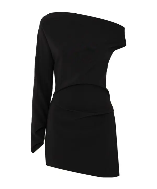Maticevski One-shoulder Stretch Crepe Mini Dress