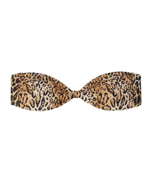 Melissa Odabash Leopard Print Strapless Bikini Top - Nude