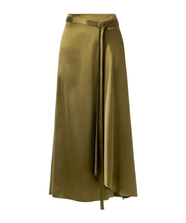 Adam Lippes Silk-charmeuse Midi Skirt