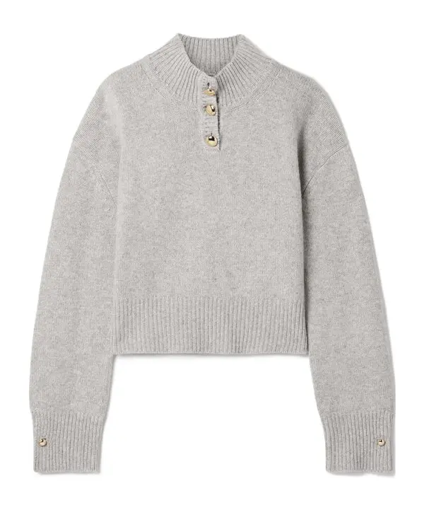 Brandon Maxwell The Rowe Cropped Recycled-cashmere Sweater