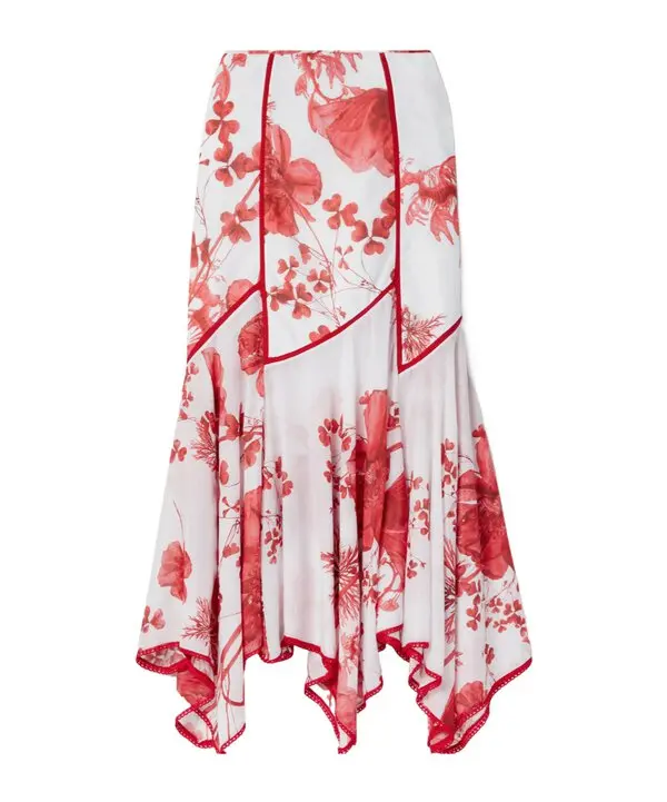 Charo Ruiz Ibiza Casual Printed Cotton-blend Skirt - White