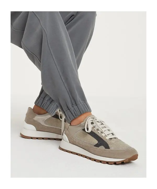 Brunello Cucinelli Monili Embellished Panel Sneakers