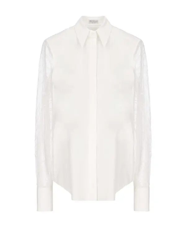 Brunello Cucinelli Paneled Button-up Shirt