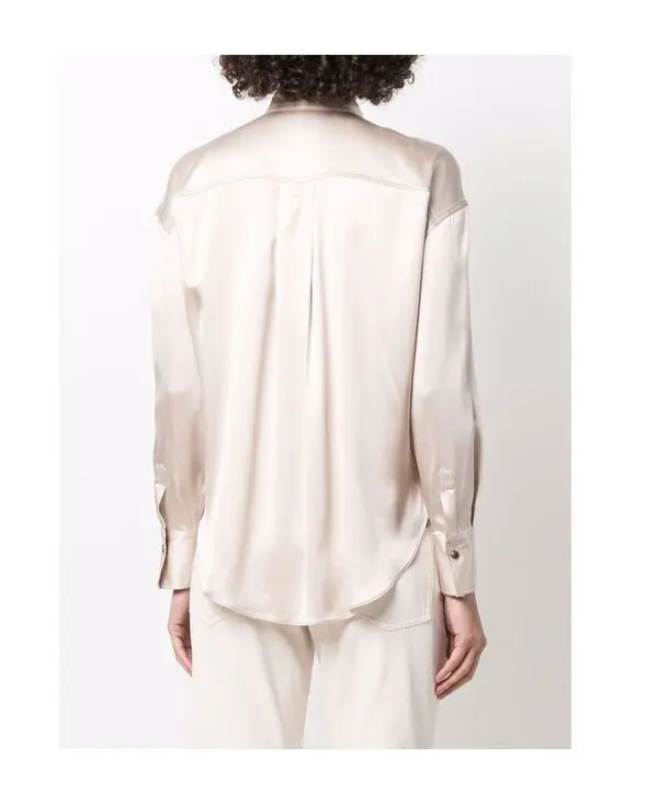 Brunello Cucinelli Western Silk-blend Satin Shirt