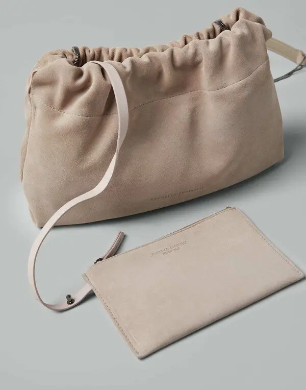 Brunello Cucinelli Logo Printed Chain-linked Shoulder Bag