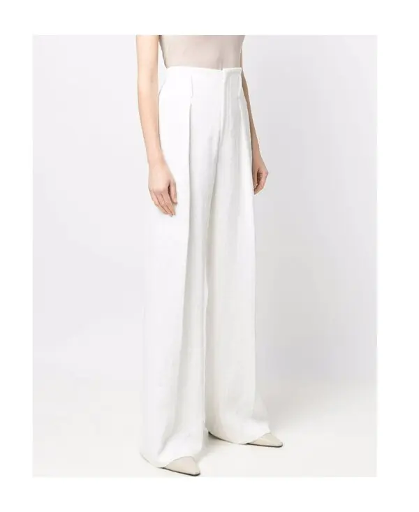 Brunello Cucinelli Pleated Linen-blend Wide-leg Trousers